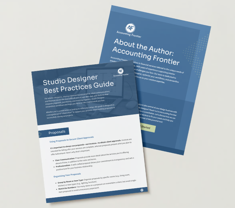 Studio Designer Cheat Sheet | Accounting Frontier
